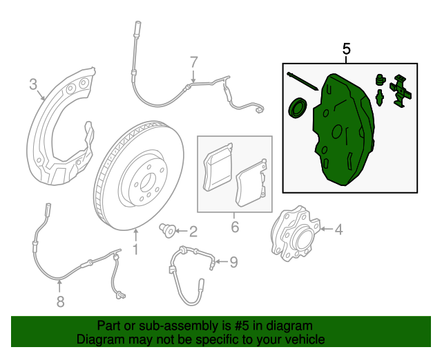 34116891273 - 2017-2023 BMW Disc Brake Caliper (34-11-6-891-273) | BMW ...