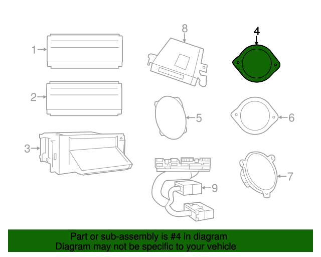 2005-2014 Mopar Speaker 5059068AB | TascaParts.com
