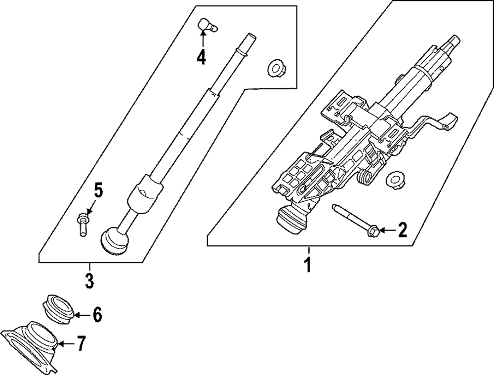 2022-2024 Nissan Pathfinder Column Assembly 48810-6TA1C | My Nissan Part