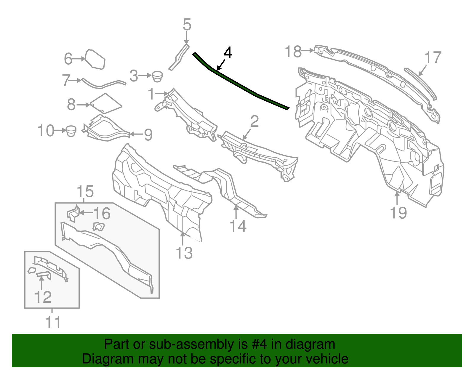66830-1BA0A - Seal Strip 2008-2017 Infiniti | INFINITI Parts ...