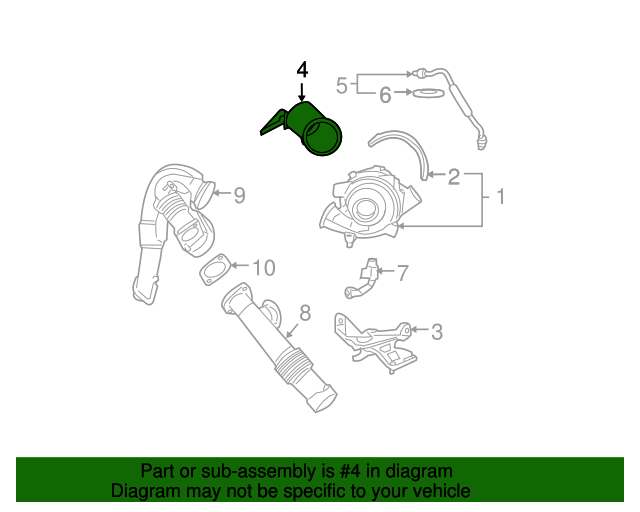 Air Inlet Duct - Ford (3C3Z-9C623-AA)