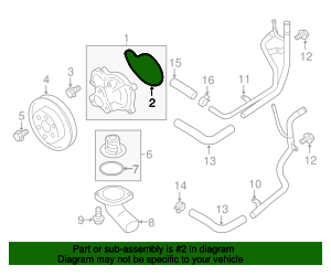 2013-2020 Toyota Water Pump Gasket SU003-00402 | Toyota Parts Center