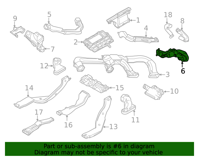 2020-2021 Mazda CX-30 Outer Duct DGH9-61-157A | Mazda-Parts
