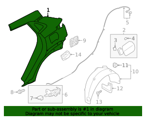 2018-2022 Hyundai Kona Quarter Panel 71504-J9C00 | QuirkParts
