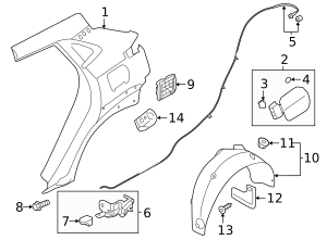 2018-2023 Hyundai Kona Quarter Panel 71504-J9C00 | OEM Parts Online