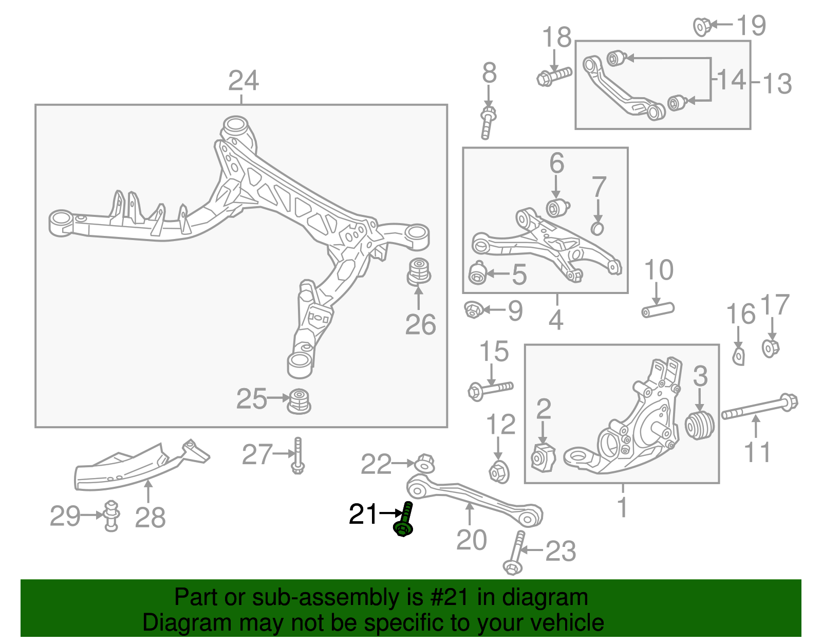WHT-002-479 - Lower Control Arm Mount Bolt 2008-2018 Audi | Audi OEM Parts