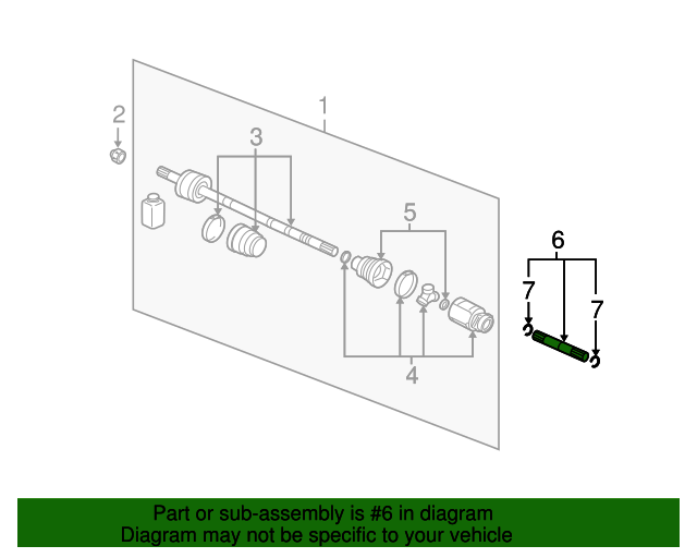 Genuine OEM Intermediate Shaft Part# 3815A241 Fits 2004-2011 Mitsubishi ...