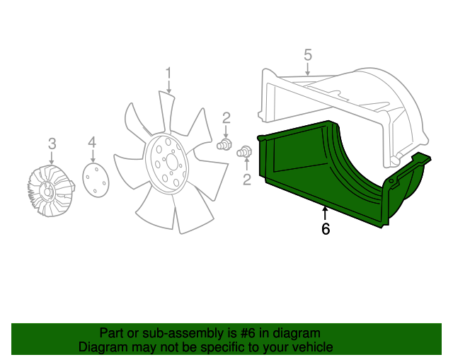 2011-2019 GM Engine Cooling Fan Lower Shroud 22739141 | GMPartsDirect.com