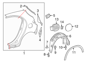 2015-2020 Mercedes-Benz Wheel Opening Molding 156-885-13-00 | MB OEM Parts