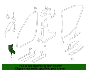 51439121919 - 2009-2015 BMW Kick Panel (51-43-9-121-919) | BMW of South ...