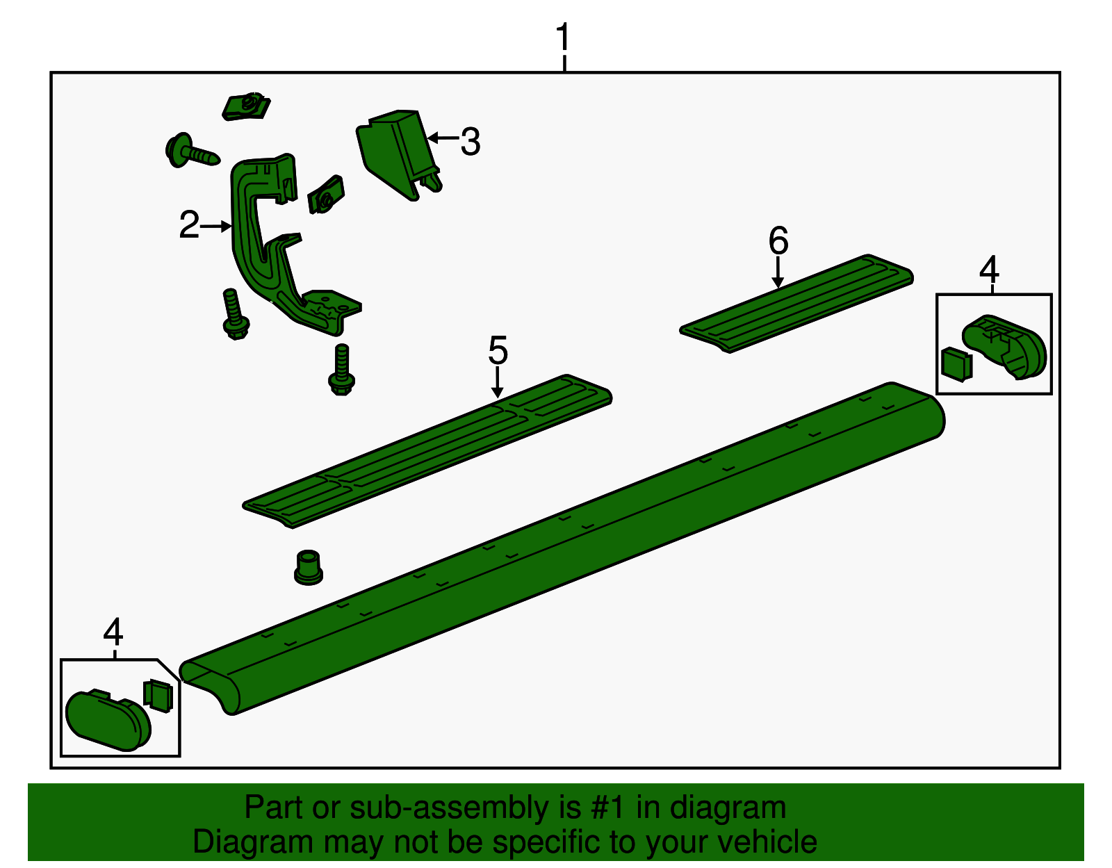 2007-2013 GM Running Board Step Package 20990097 | GM Parts Center