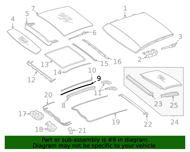 205-781-00-00 - Guide Rail 2015-2022 Mercedes-Benz | Mercedes-Benz USA ...