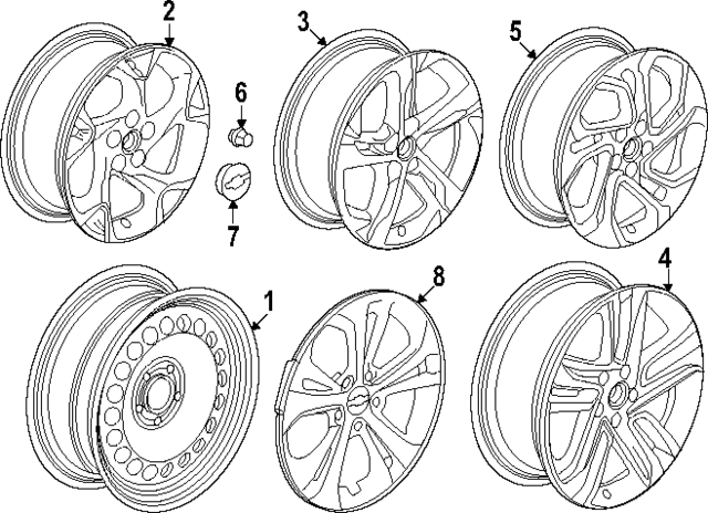 2024 Chevrolet Trax Wheel, Alloy 60006714 | QuirkParts