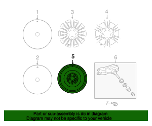 4261108111 - Spare Tire 2011-2020 Toyota Sienna | AutoNation Parts