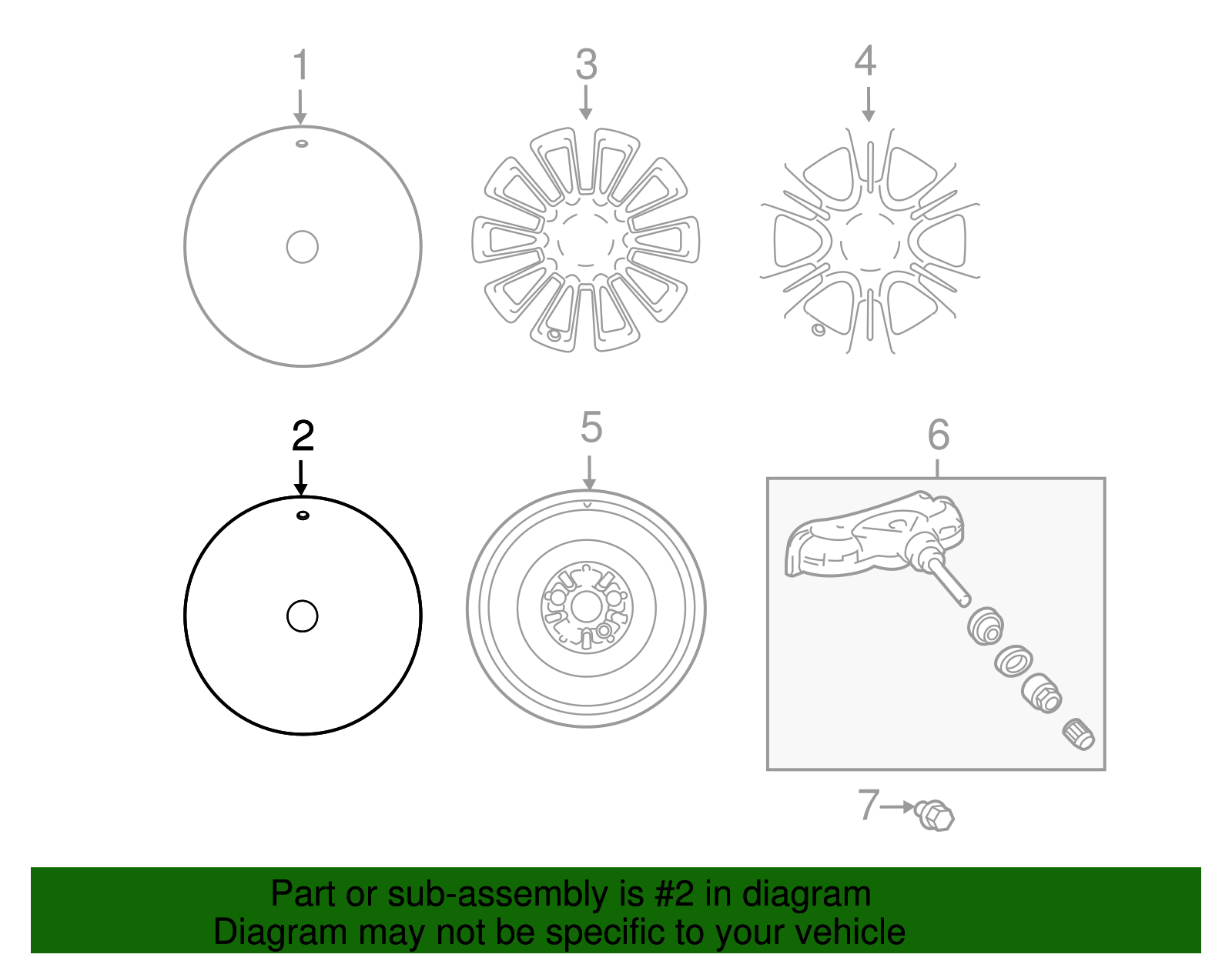 42611-08140 - 2018-2020 Toyota Sienna - Wheel Alloy 7 Spoke 17 Inch ...