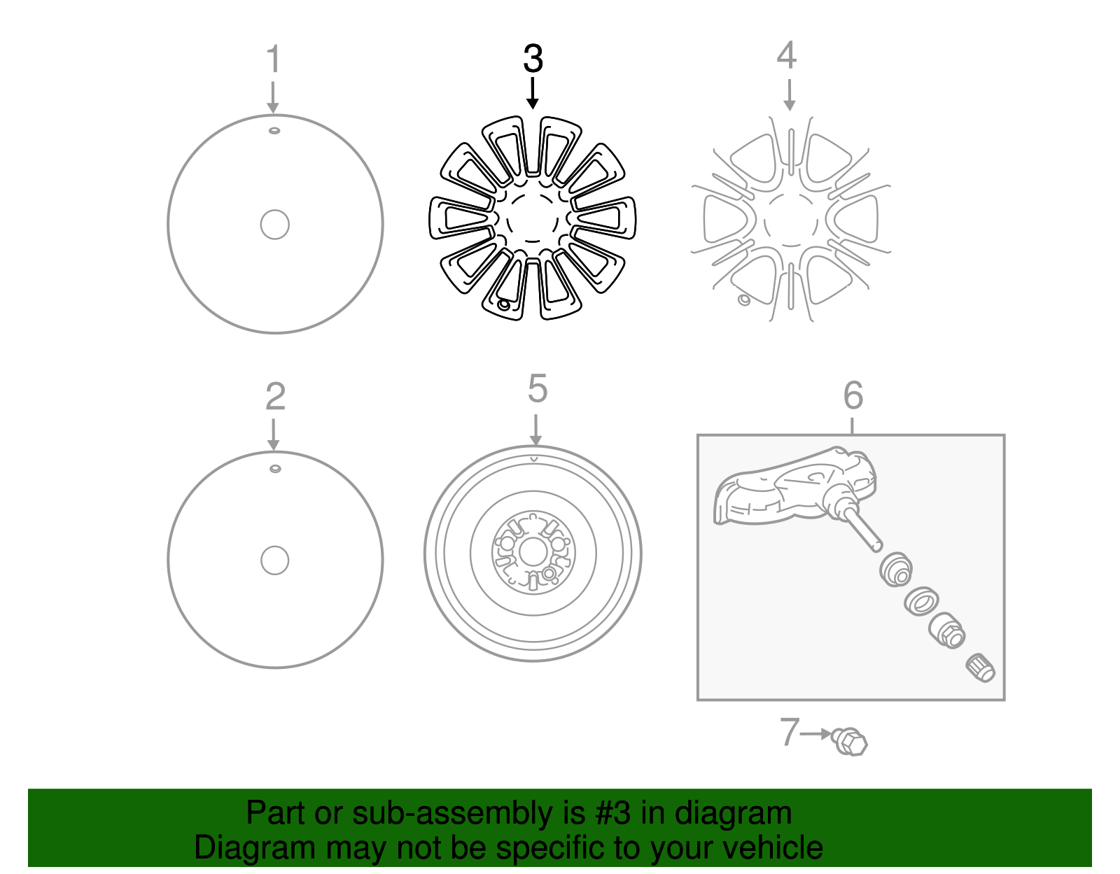 2018-2020 Toyota Sienna Wheel Alloy 18 Inch 42611-08060 | Toyota Parts ...