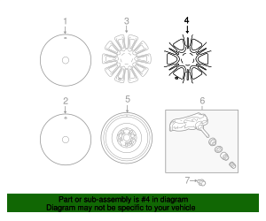 4261A-08010 - Wheel Alloy 19 - 2011-2016 Toyota Sienna | OEM Genuine Toyota Parts