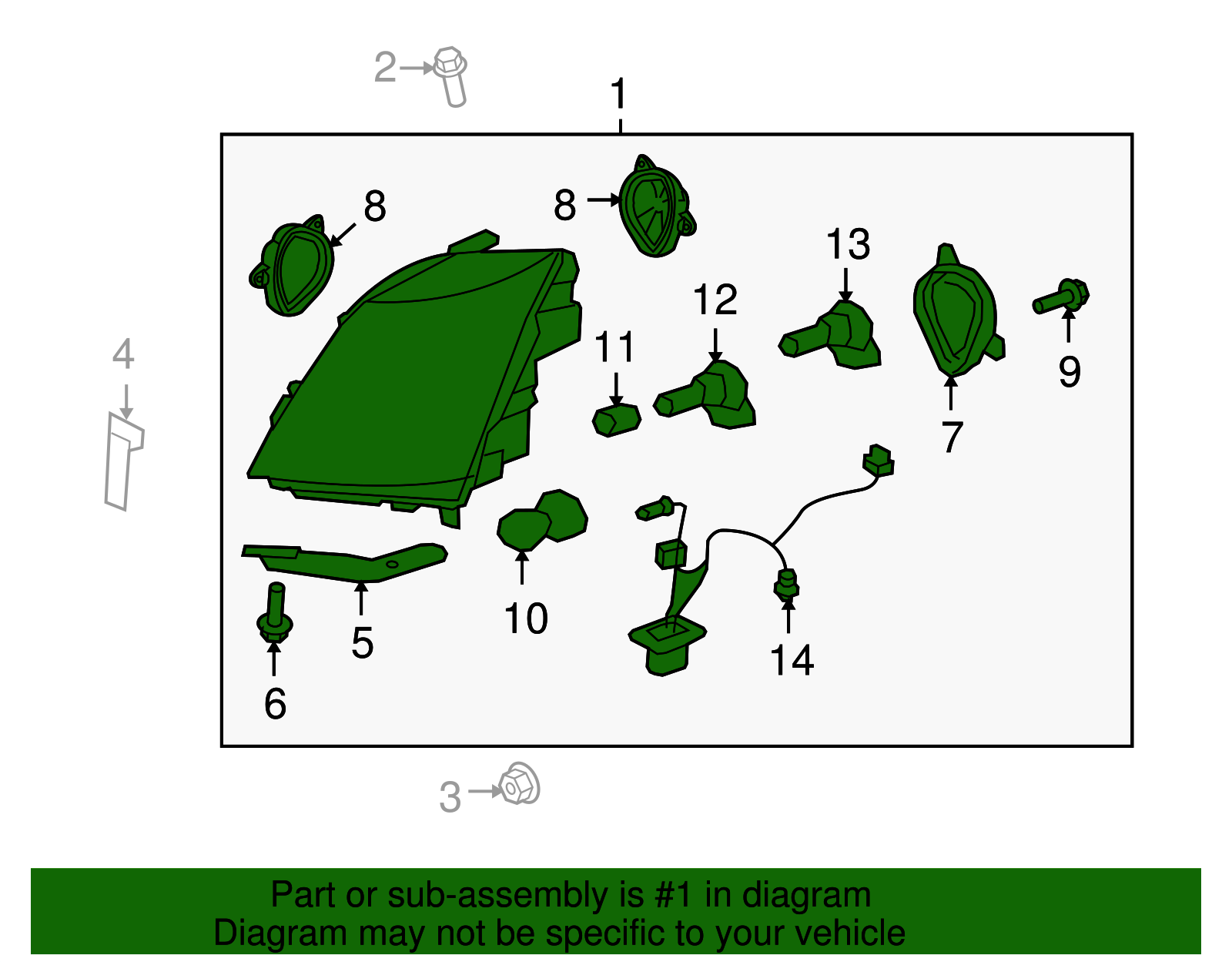 19433124 - Headlamp Assembly 2008-2014 Cadillac CTS | GMPartsNow