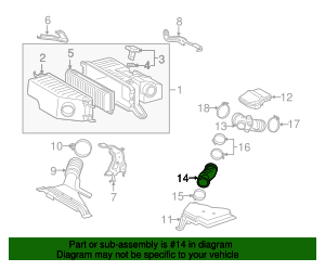 17882-20140 - Intake Hose - 2006-2008 Lexus RX400h | My L Parts