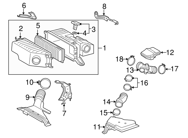 2006-2008 Lexus RX400h Intake Hose 17882-20140 | OEM Parts Online