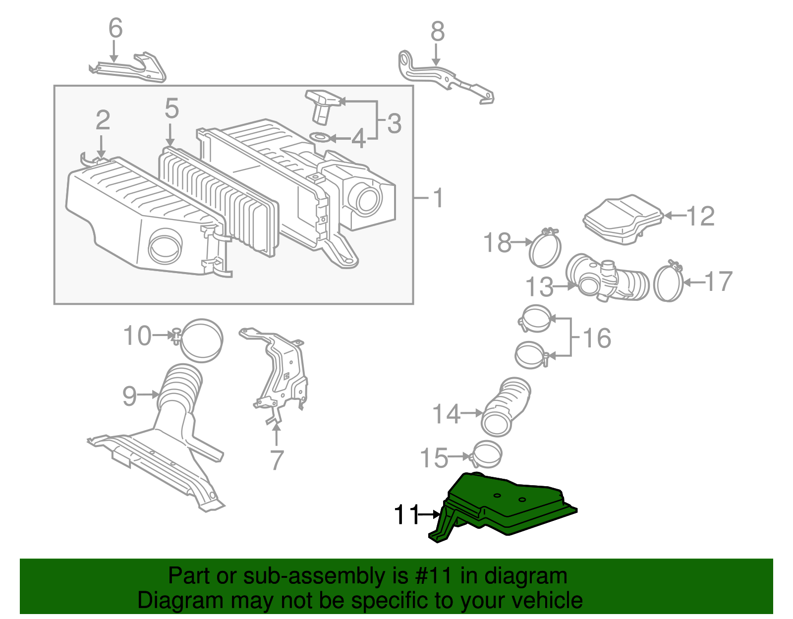 17893-20100 - Engine Air Intake Resonator 2006-2008 Lexus RX400h ...