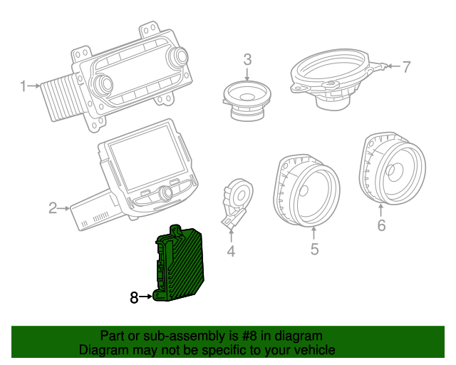 2016-2018 Chevrolet Malibu Amplifier 84504613 | TascaParts.com