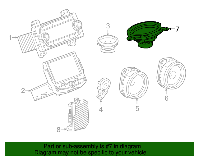 2016-2021 GM Pkg Tray Speaker 23359212 | GMPartsDirect.com