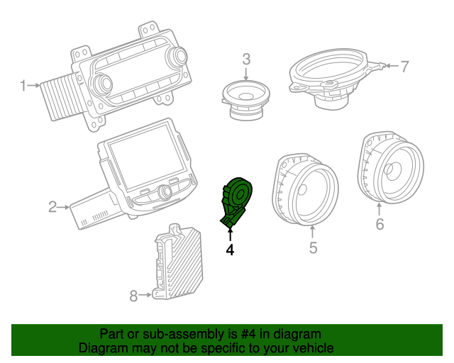 2016-2021 GM Speaker 23183143 | GMPartsDirect.com