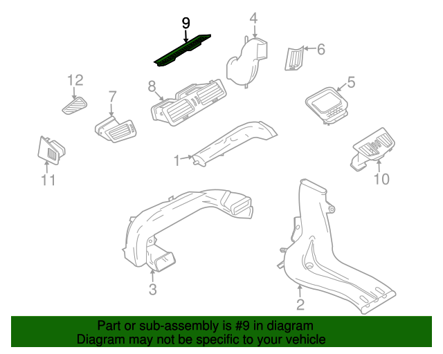 Genuine BMW 64-22-6-913-340 | Air Grille | FREE Shipping on Most Orders ...
