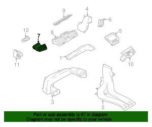 64227007225 - 2002-2006 BMW Air Grille (64-22-7-007-225) | BMW of South ...