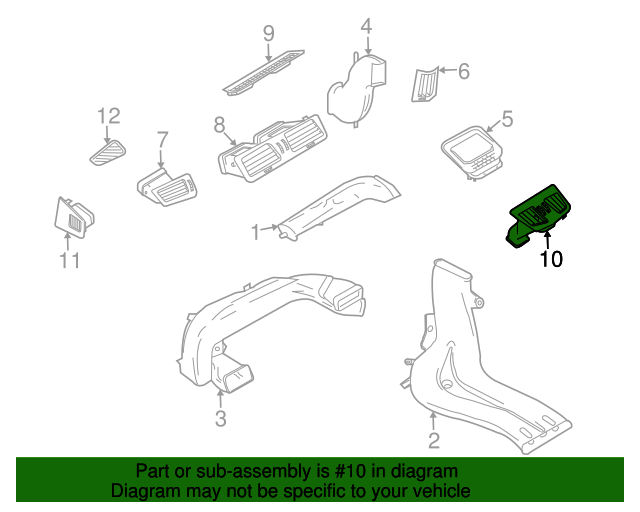 64227007984 - 2002-2006 BMW Air Grille (64-22-7-007-984) | BMW of South ...