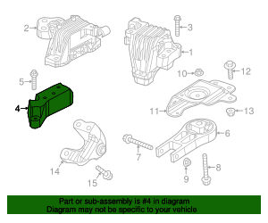 2019-2020 Jeep Cherokee Mount Bracket - Driver's Side (LH) 68363284AB ...