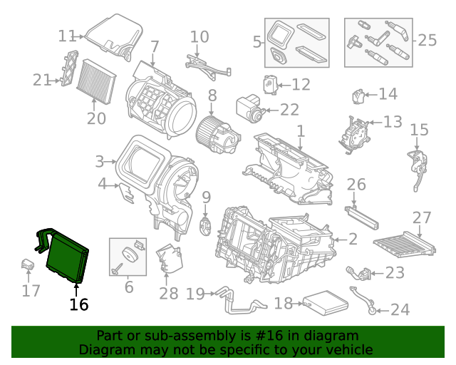Genuine OEM Evaporator Core Part# LR115697 Fits 2019-2022 Land Rover ...