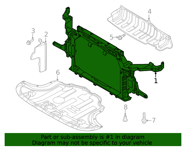64101-K0000 - Radiator Support 2020-2022 Kia Soul | Kia.Parts Store