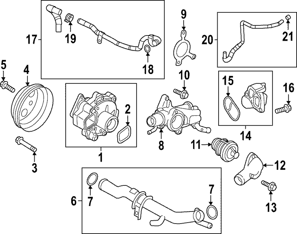 2021-2025 Mazda Engine Coolant Bypass Pipe PX1P-15-550 | Retail ...
