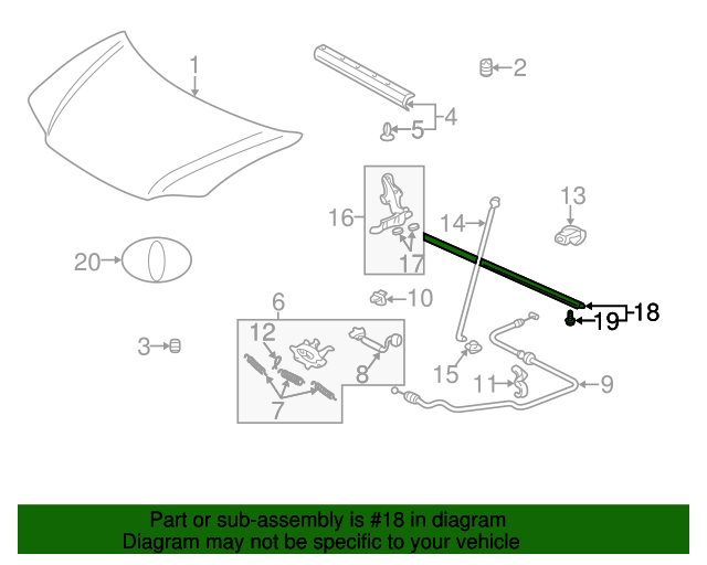 2000-2006 Toyota Hood Seal 53383-52010 | AutoNationParts.com