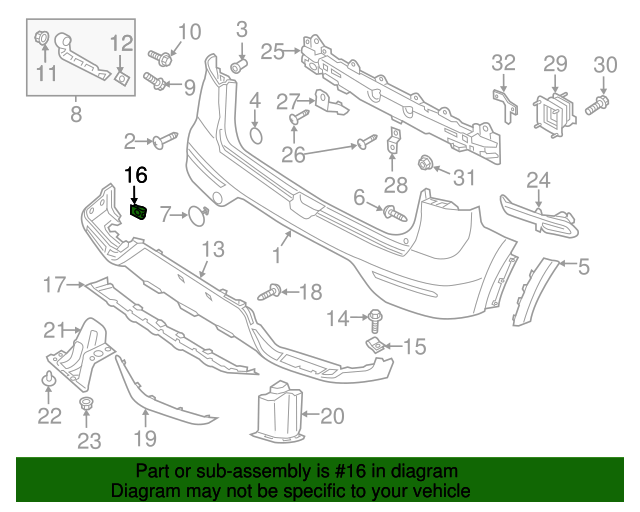 13357-05037B - Lower Cover Nut 2004-2023 Kia | Kia.Parts Store