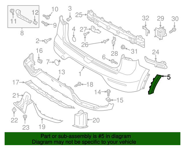 86681-G5500 - Outer Molding 2020-2022 Kia Niro | Kia.Parts Store