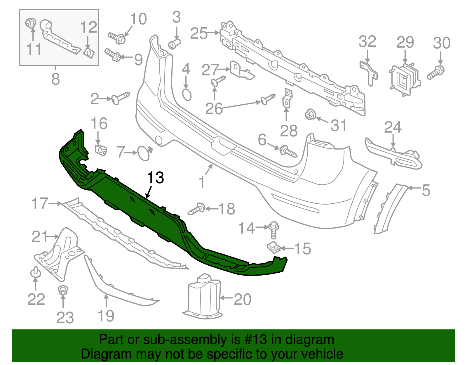 86612-G5010 - Lower Cover 2017-2019 Kia Niro | Kia.Parts Store
