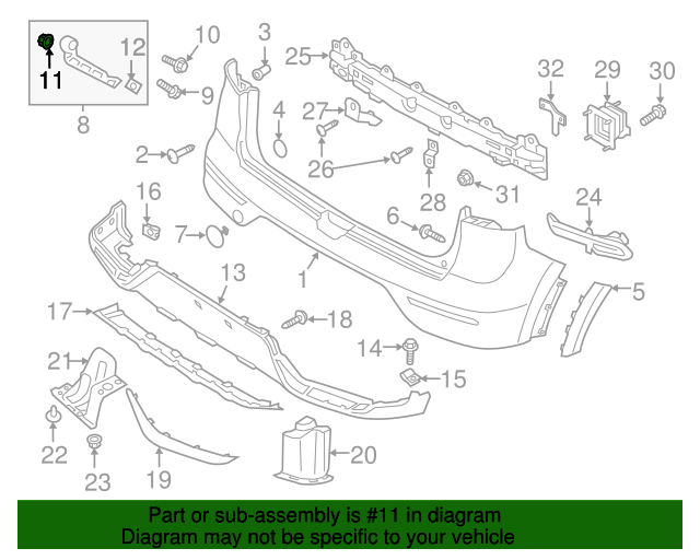 2004-2021 Kia OEM NEW 04-20 Kia Side Bracket Nut-Spring Lower Cover Nut ...