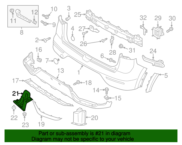 2017-2019 Kia Niro Lower Cover - Driver's Side (LH) 86695-G5000 ...