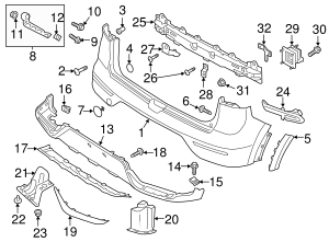 2017-2019 Kia Niro OEM NEW 2017-2019 Kia Niro Piece-Rear Bumper Side ...
