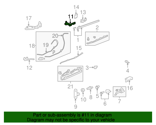 2005-2010 Honda Odyssey Roller Assembly, L Slide Door (Upper) 72550-SHJ ...