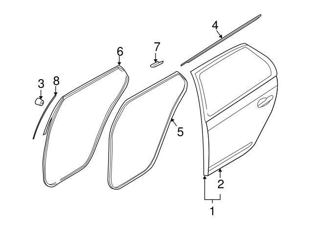 2007-2010 Kia Rondo Belt Weather-Strip 83210-1D000 | OEM Parts Online