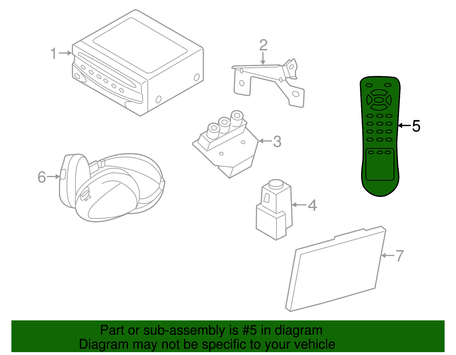 31444003 - DVD Player Remote Control 2010-2018 Volvo | AutoNation Parts
