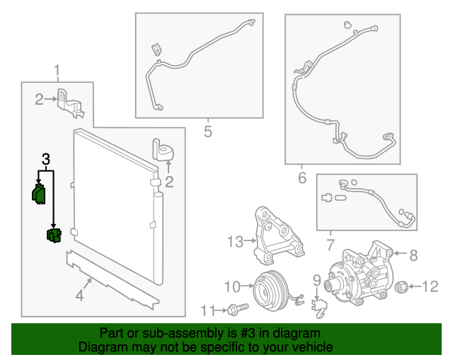 Toyota Condenser Lower Bracket Part# 8868804200 | Toyota Of Colorado ...