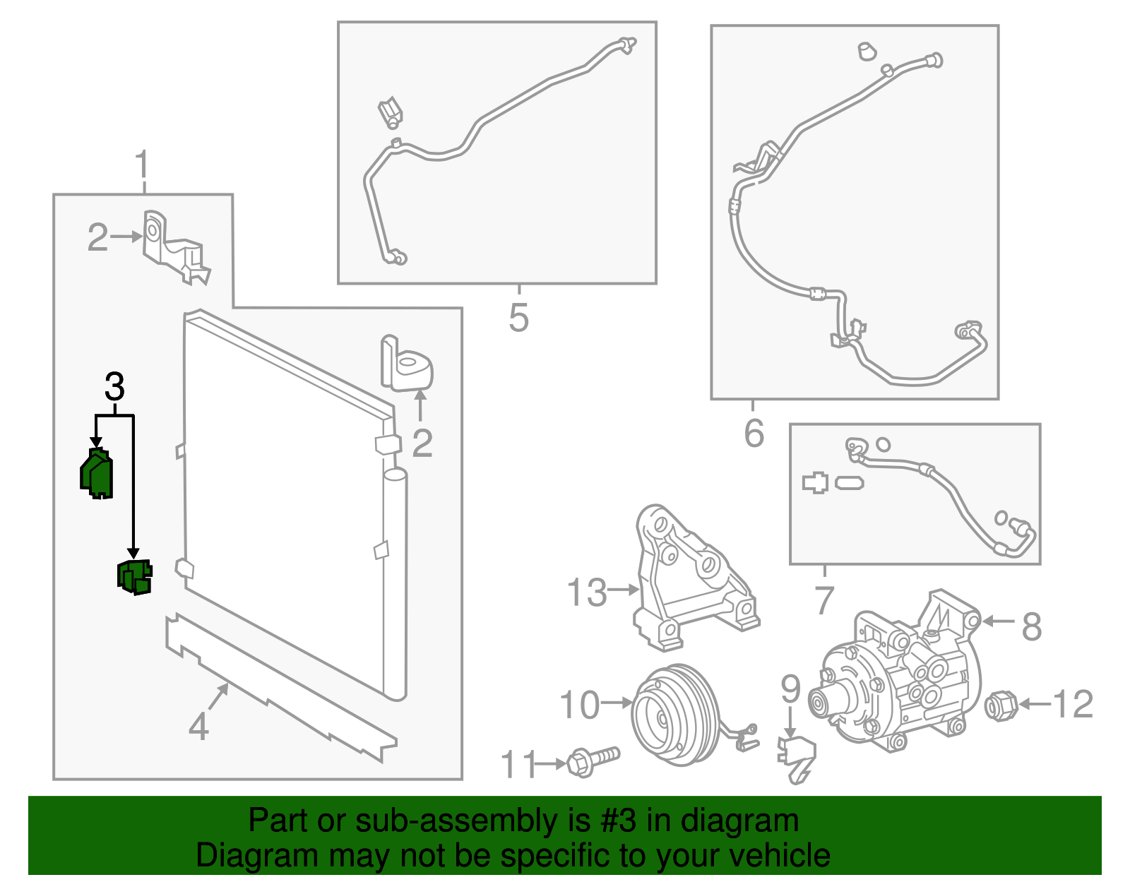 2016-2023 Toyota Tacoma Condenser Lower Bracket 88688-04210 | Toyota ...