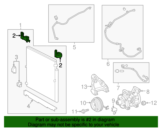 88688-04180 - Condenser Upper Bracket - 2016-2023 Toyota Tacoma | OEM ...