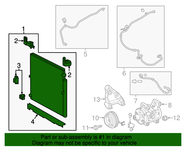 88450-04012 - Condenser 2016-2023 Toyota Tacoma | Brantford Toyota Parts