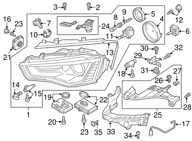2012-2017 Audi Composite Headlamp 8T0-941-754-E | Genuine Audi Parts